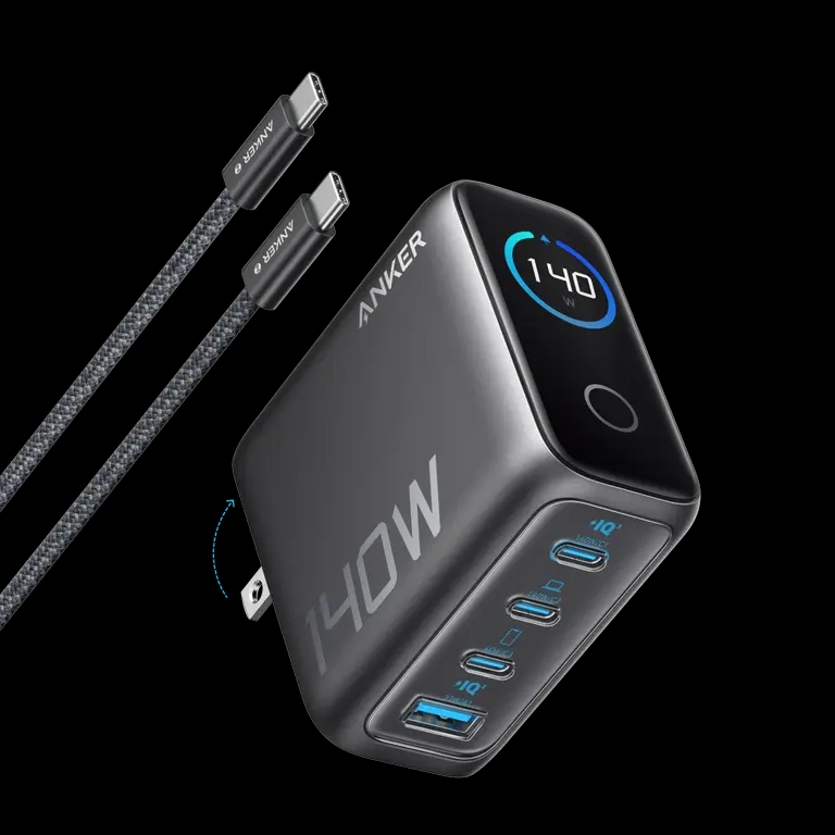 Anker ra mắt sạc tường 140W với màn hình hiển thị độc đáo tại CES 2025